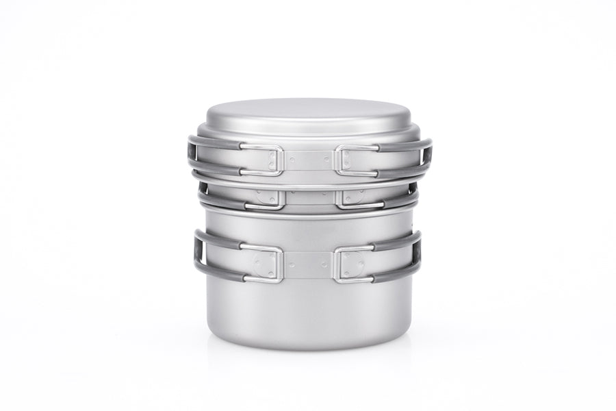 KEITH 3-Piece Titanium pot and Pan Cook Set 138x133mm – Summit Gear