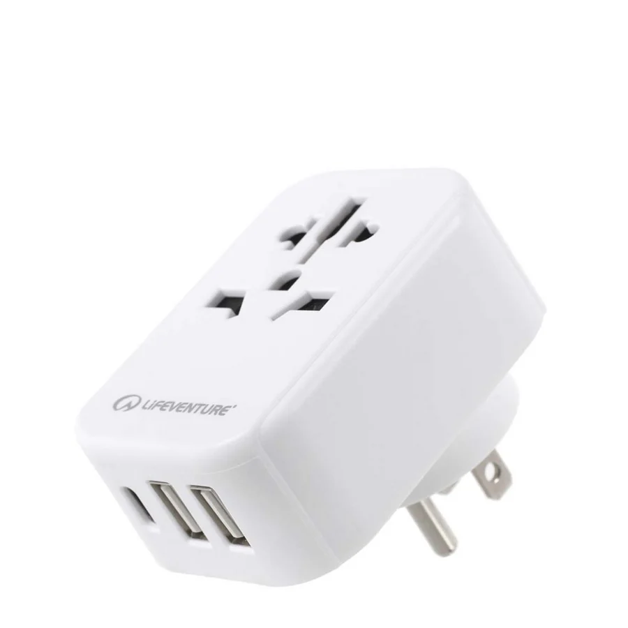 Lifeventure USA Travel Adaptor with USB + USB C – Summit Gear
