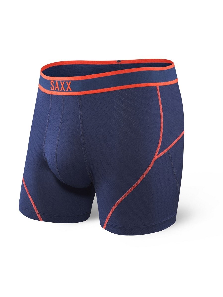SAXX Kinetic Boxer Brief Midnight Blue/Orange – Summit Gear